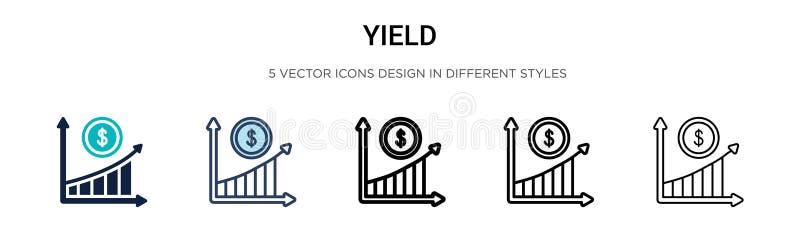 Outline Yield Vector Icon. Isolated Black Simple Line Element ... Outline Yield Vector Icon. Isolated Black Simple Line Element ...