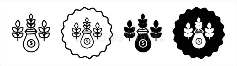 Yield Icon Symbol Set Collection. Yield Simple Vector Sign Bundle Stock ...