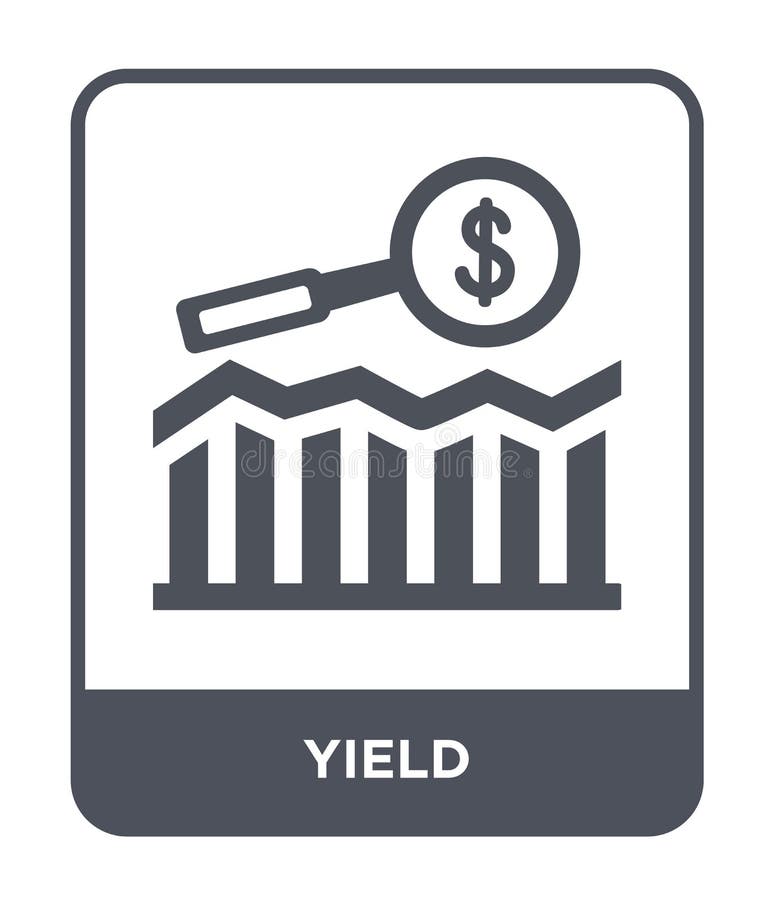 Yield Icon in Trendy Design Style. Yield Icon Isolated on White ...