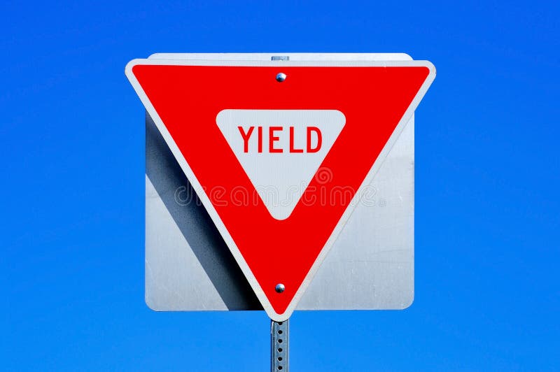Yield sign. stock photo. Image of road, traffic, warning - 3532470