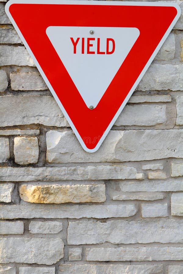 Yield sign. stock photo. Image of road, traffic, warning - 3532470