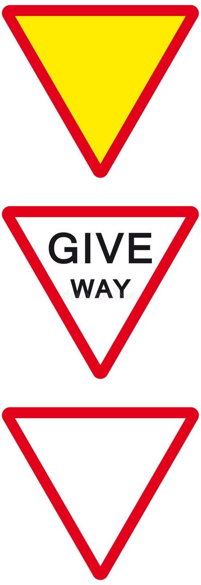 Give Way Road Traffic Sign Stock Illustrations – 632 Give Way Road ...