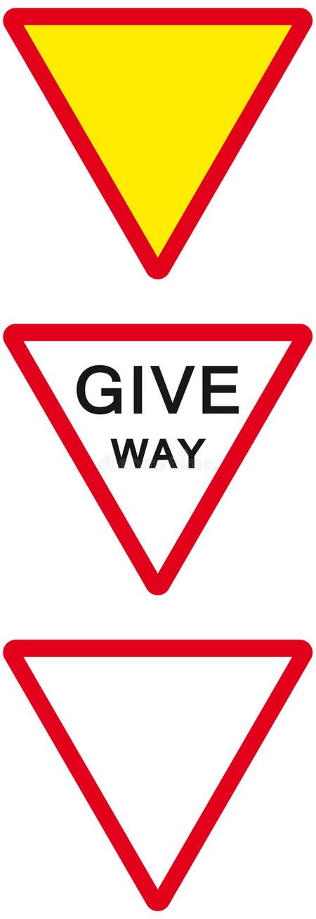 Give Way Sign Stock Illustrations – 1,074 Give Way Sign Stock ...