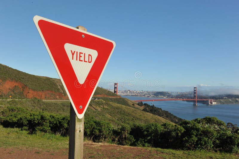 Yield To the Tempation of San Francisco Stock Photo - Image of ...