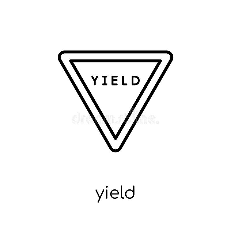 Yield Sign Icon. Trendy Flat Vector Yield Sign Icon on White Background ...