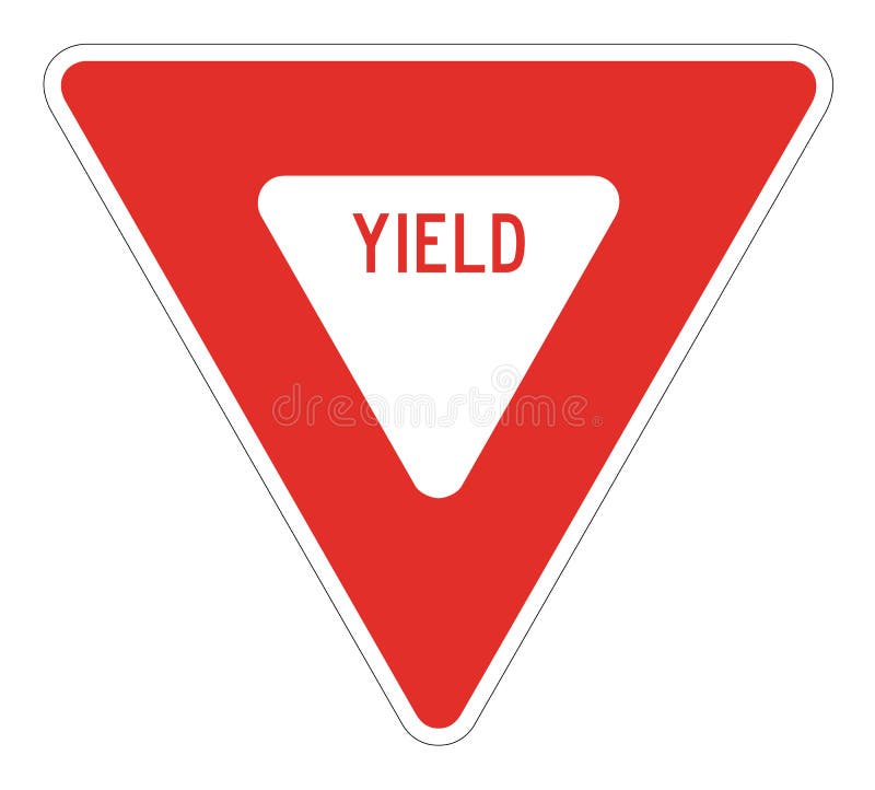Yield Sign Icon. Trendy Yield Sign Logo Concept on White Background ...