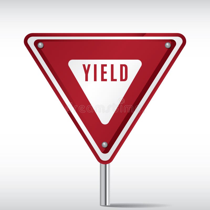 Yield Sign. Vector Illustration Decorative Design Stock Vector ...