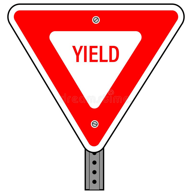 Yield Sign stock vector. Illustration of banner, yield - 295730608