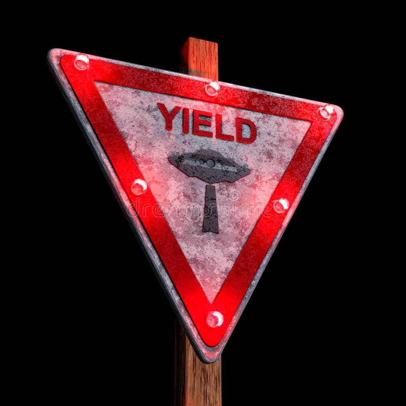 Yield Street Sign Isolated on White Background Stock Illustration ...