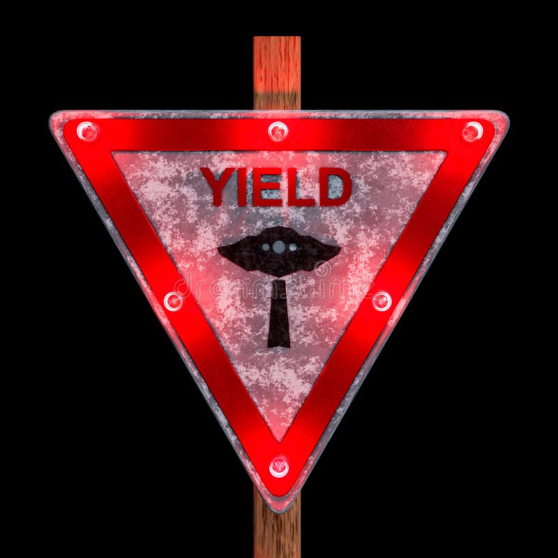 Yield Street Sign Isolated on White Background Stock Illustration ...