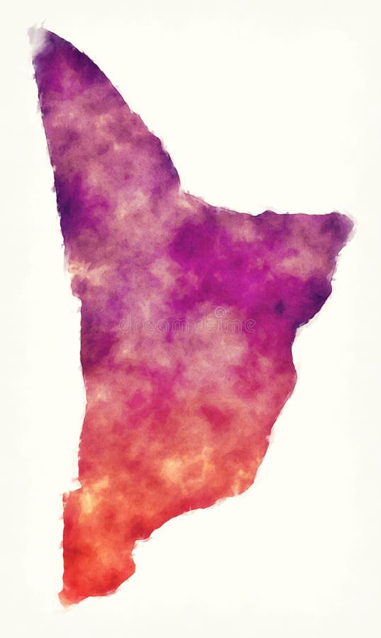 Yigo Village Watercolor Map of Guam Stock Image - Image of grunge ...