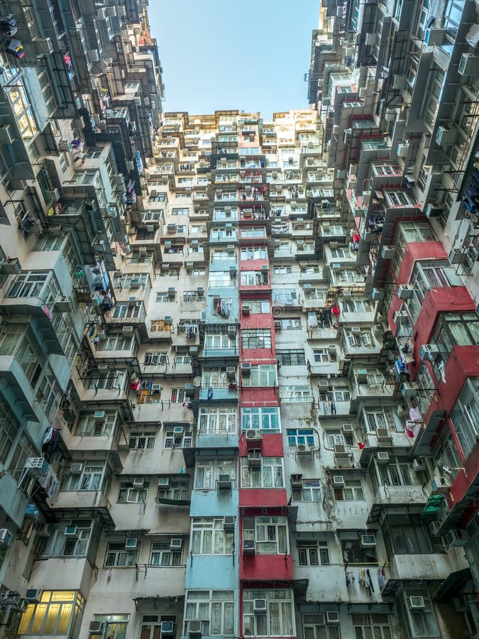 Yik Cheong Building in Hong Kong, Cina Fotografia Stock Editoriale ...