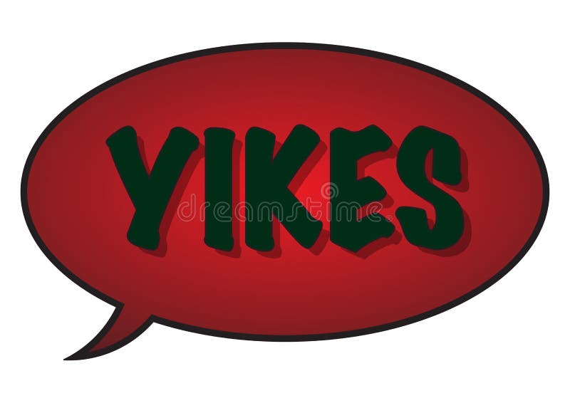 Yikes Speech Bubble stock illustration. Illustration of green - 89008508