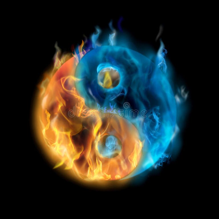 Fire Ice Symbol Yang Yin Stock Illustrations – 335 Fire Ice Symbol Yang ...