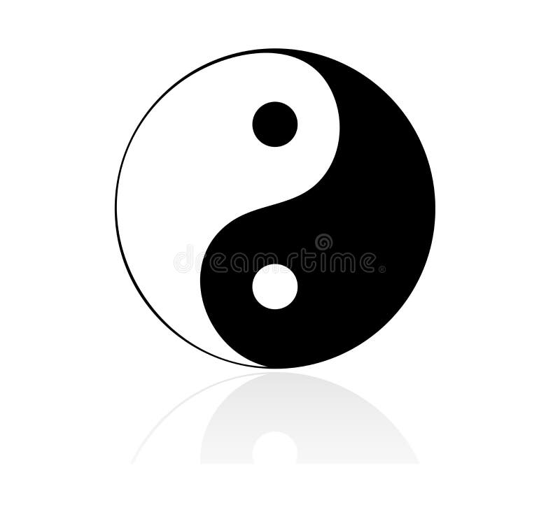 Illustrated yin yang face stock illustration. Illustration of balanced ...
