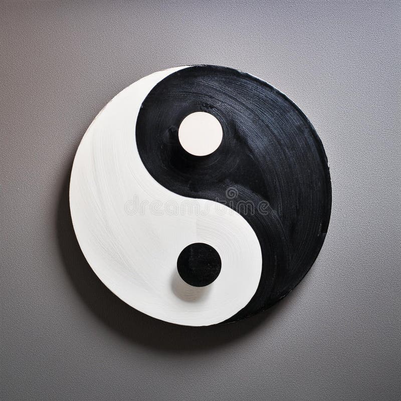 Yin and yang, AI generated stock illustration. Illustration of energy ...