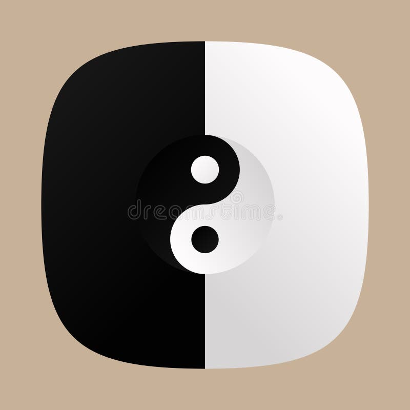 Yin Yang app icon stock vector. Illustration of vector - 362989461