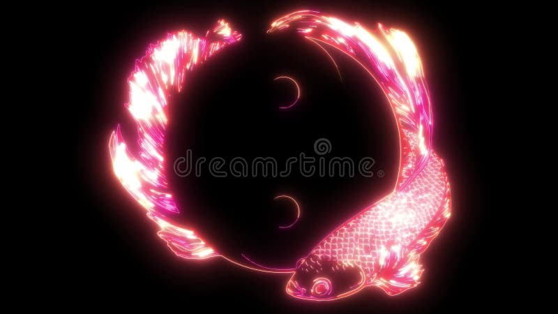 Yin Yang Betta Splendens Fish Stock Footage - Video of yang, circular ...