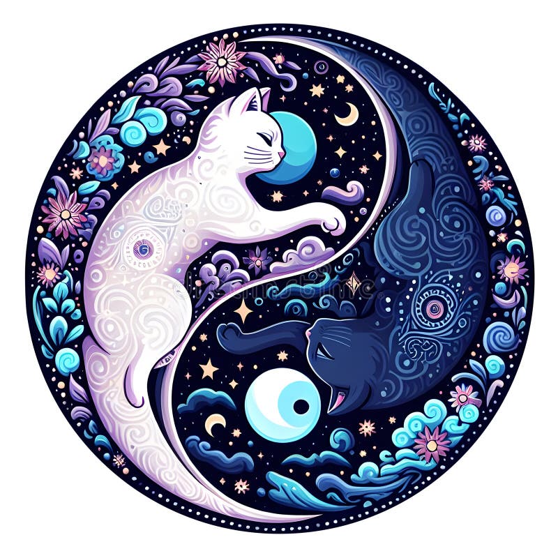 Yin Yang Cat Stock Illustrations – 401 Yin Yang Cat Stock Illustrations ...