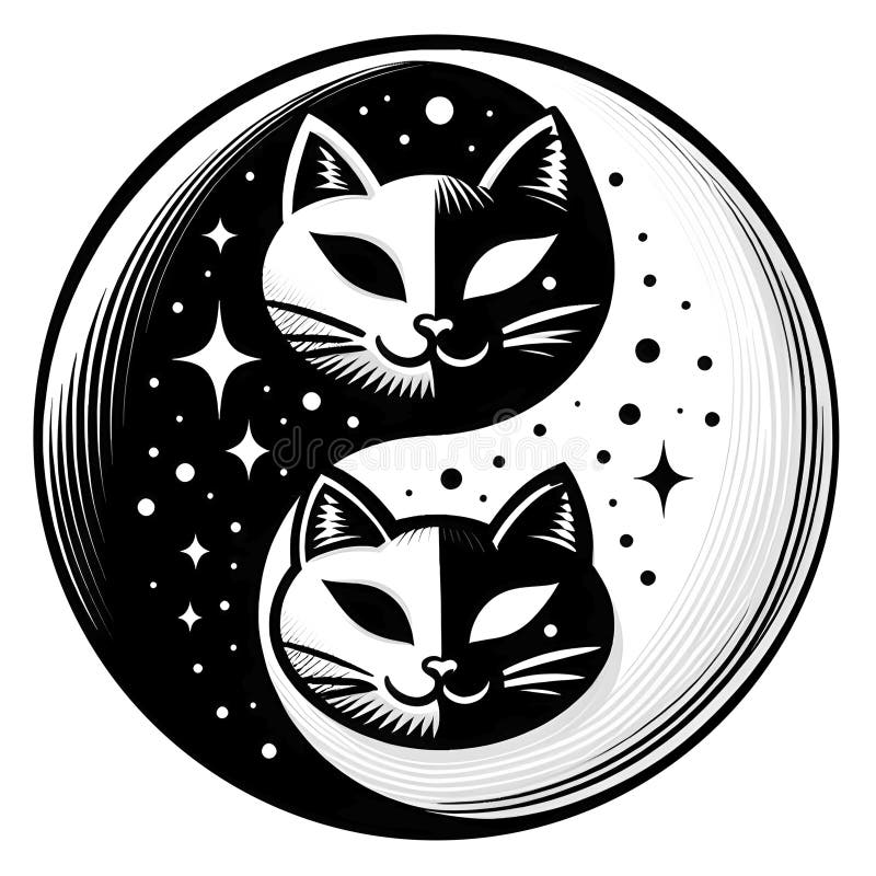 Yin Yang Cat Stock Illustrations – 399 Yin Yang Cat Stock Illustrations ...