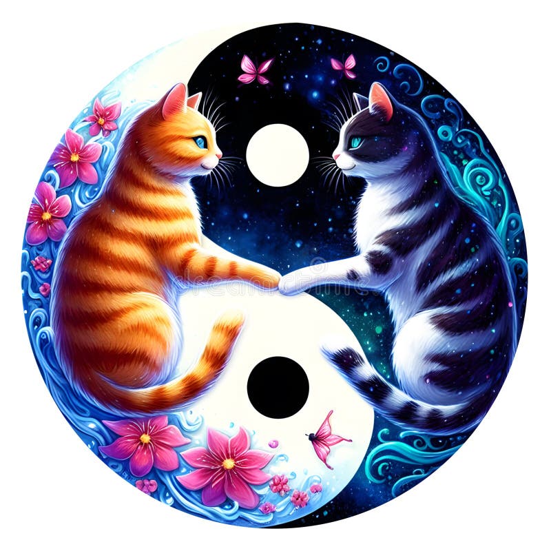 Yin Yang Cat Stock Illustrations – 399 Yin Yang Cat Stock Illustrations ...