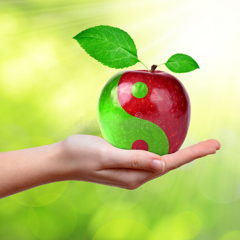 Yin Yang Collage from Apple Stock Image - Image of organic, freshness ...
