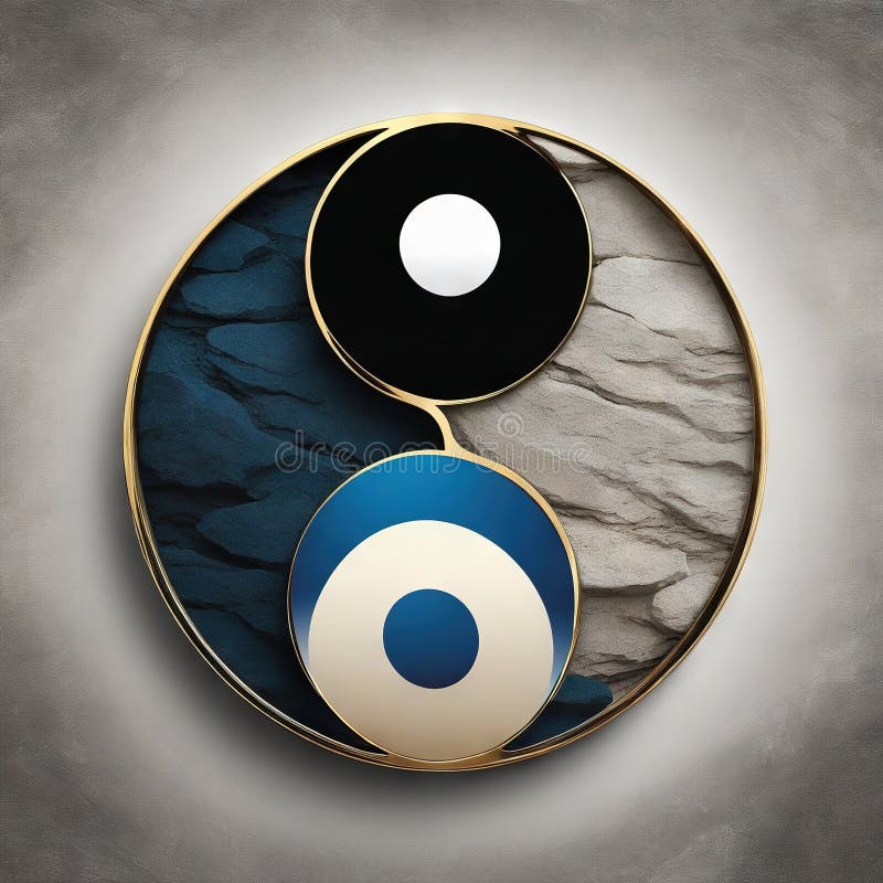 Yin Yang Created Using Technology Stock Illustration - Illustration of chinese, buddhism: 295443667