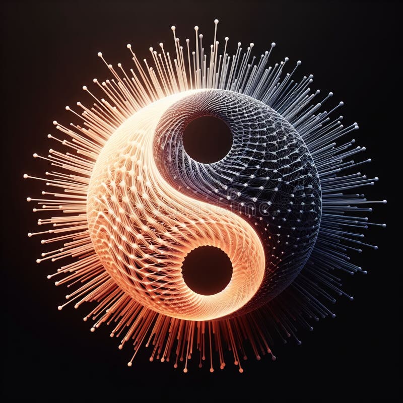 Yin and Yang in the Form of a Planet Stock Illustration - Illustration of motion, good: 317407213