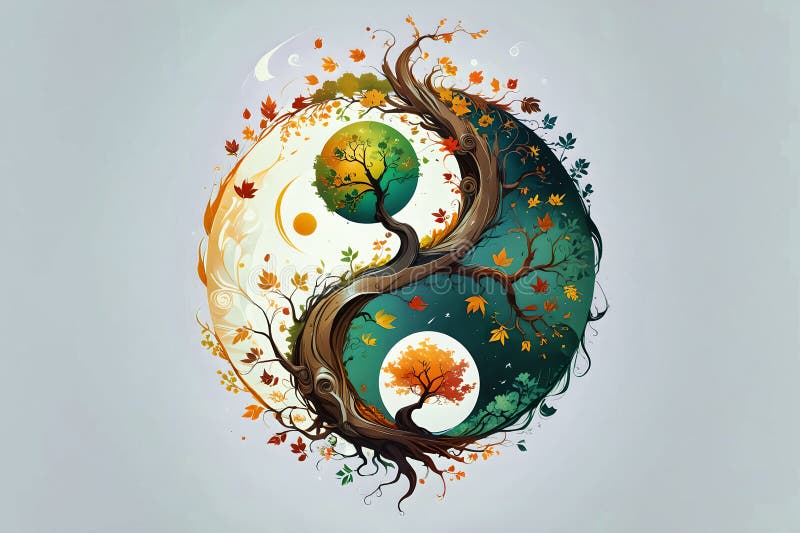 Yin and Yang stock illustration. Illustration of balance - 342143681