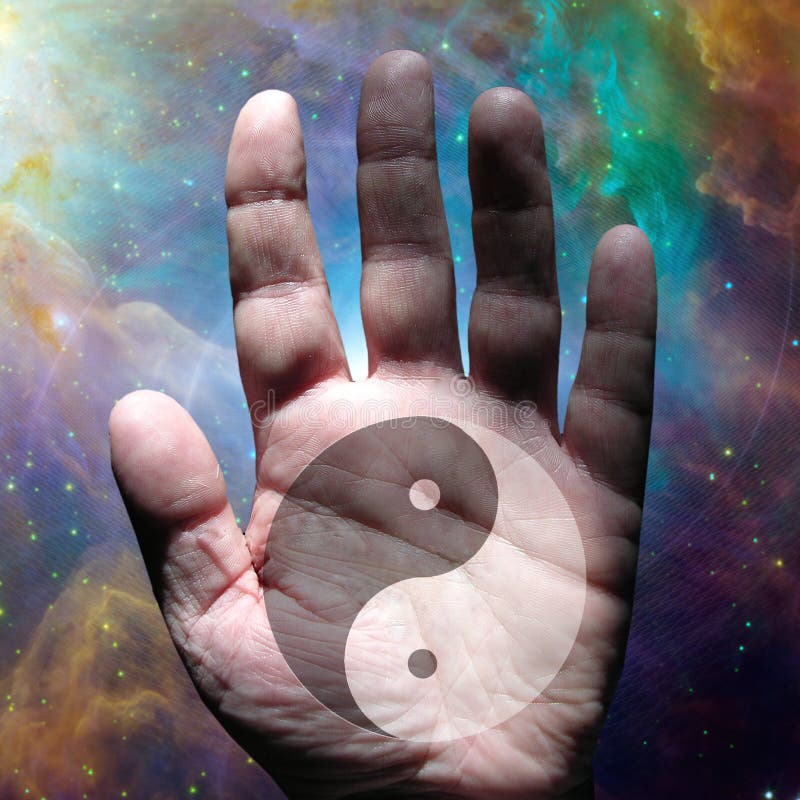 Cosmological Yin Yang with Sun and Moon. Night and Day Stock Vector ...