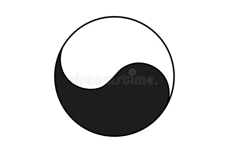 Yin-yang Icon Simple Design Stock Vector - Illustration of learning ...