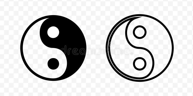 Yin Yang Icon, Vector Illustration Stock Vector - Illustration of japan ...