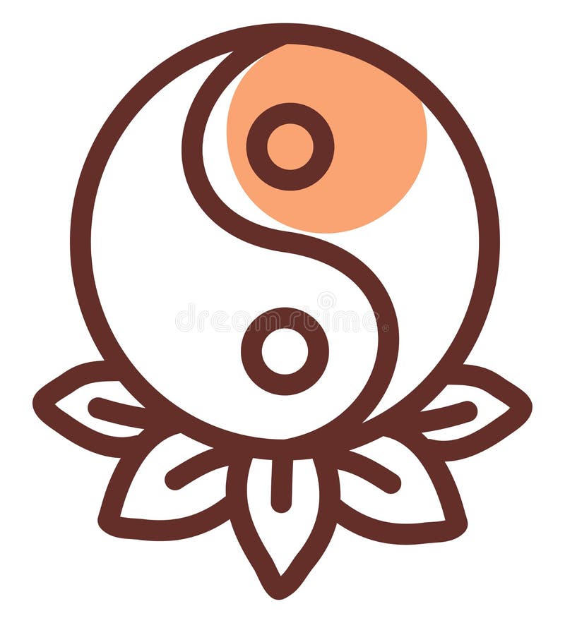 Yin and Yang, icon stock vector. Illustration of chinese - 258924390