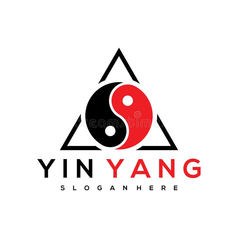 Yin yang logo design stock vector. Illustration of modern - 205943403