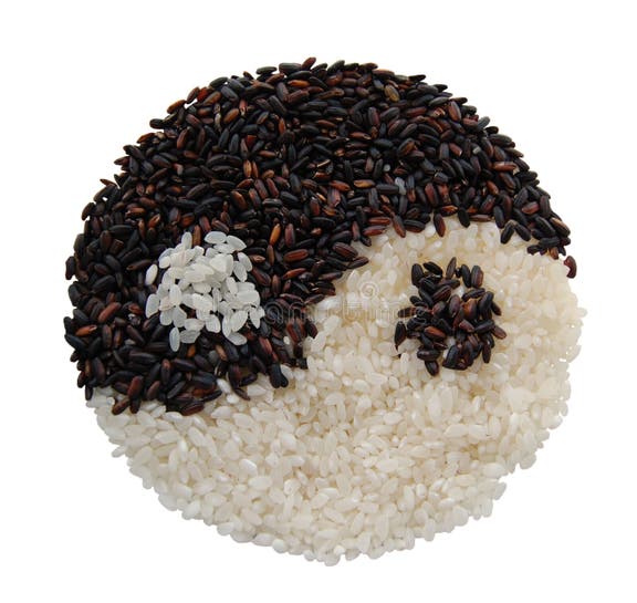 Yin yang rice stock photo. Image of diet, asian, vegeteble - 6024836