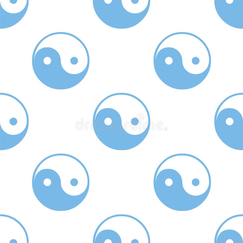 Yin Yang seamless pattern stock vector. Illustration of internet - 51743551