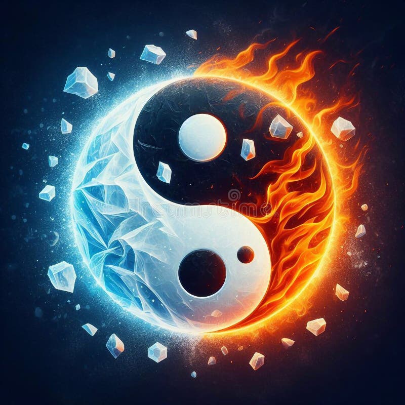 Yin Yang Sign. Yin-yang Symbol, Ice and Fire. Generated AI Stock ... Yin Yang Sign. Yin-yang Symbol, Ice and Fire. Generated AI Stock ...