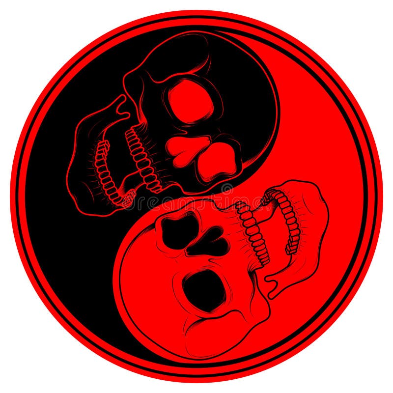 Yin Yang Skull Stock Illustrations – 58 Yin Yang Skull Stock ...