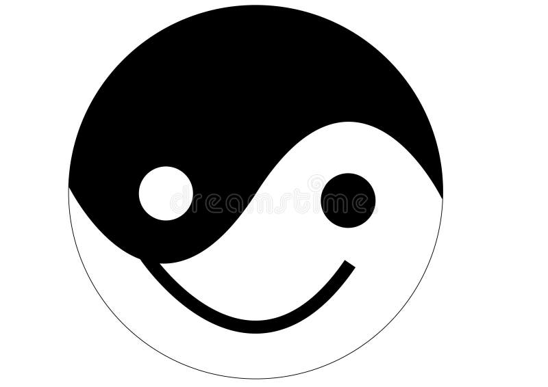 Rainbow Yin Yang stock vector. Illustration of drawing - 6290660