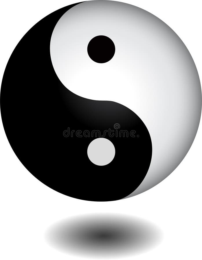 Ying Yang ball (vector) stock vector. Illustration of ball - 10676270