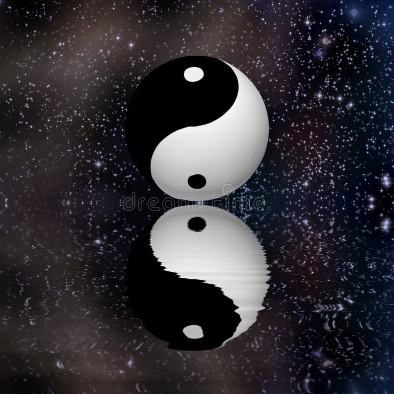 Yin Yang Star man stock illustration. Illustration of conflict - 32821831