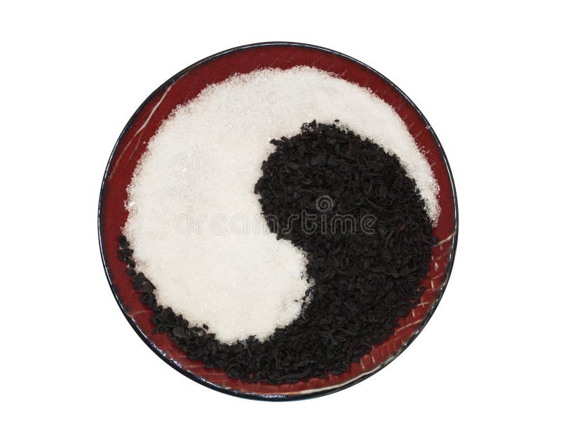 Yin and Yang of Sugar and Tea Stock Image - Image of symbol, china ...