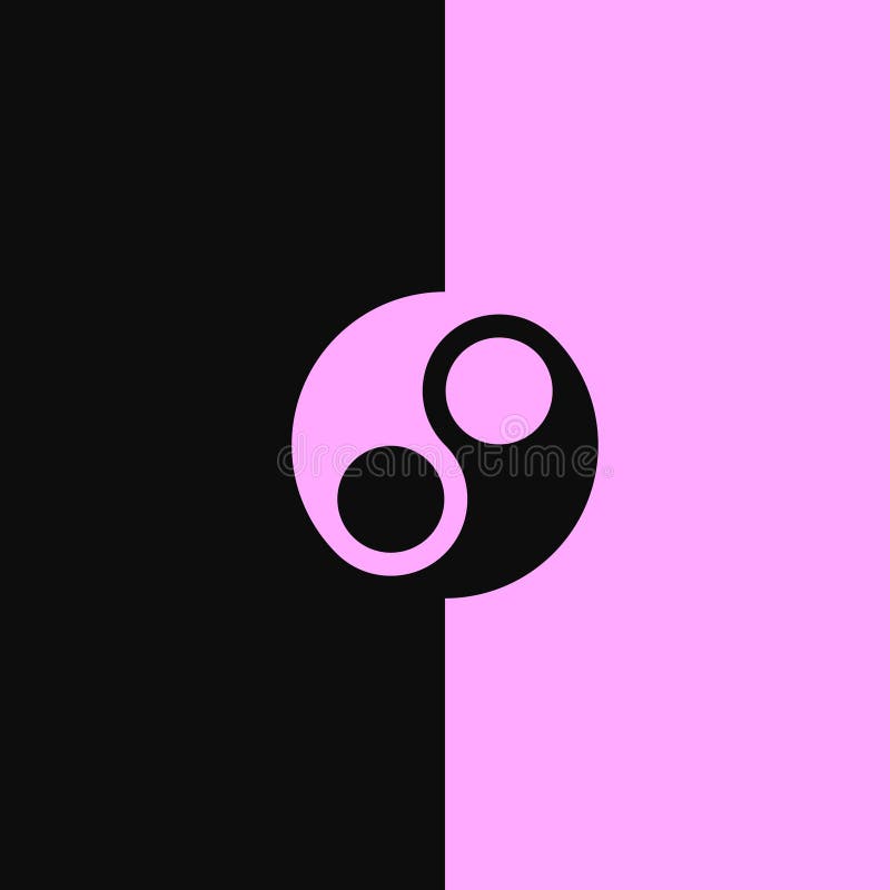 A Yin Yang Symbol is Centered Against a Background Stock Illustration ...