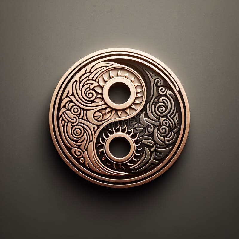 Yin Yang a Yin Yang Symbol with a Circular Shape a Harmonious De Stock ...