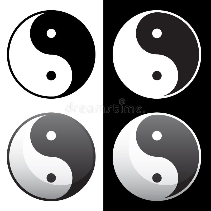 Yin Yang Symbol Isolated Vector Illustration Stock Vector ...