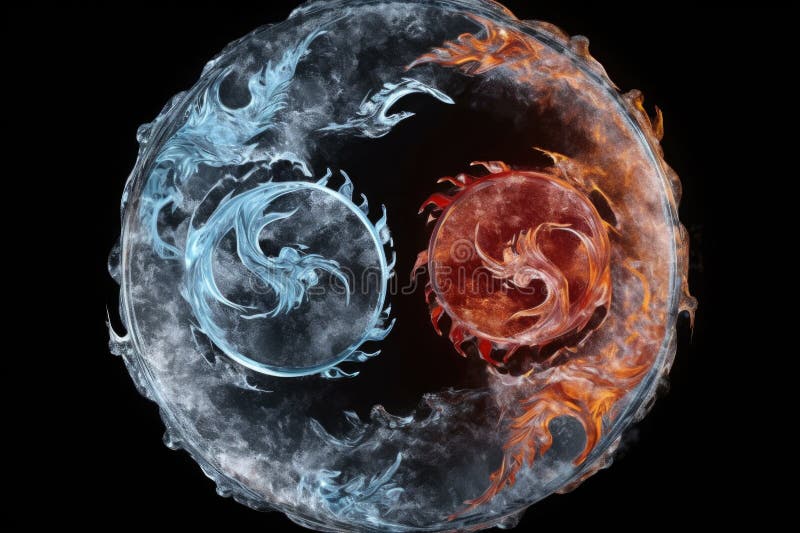 Fire Ice Symbol Yang Yin Stock Illustrations – 199 Fire Ice Symbol Yang ...