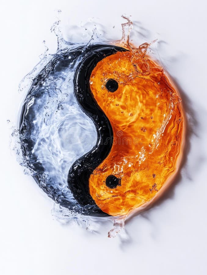 Yin Yang Symbol Water Drop stock image. Image of generated - 363531555
