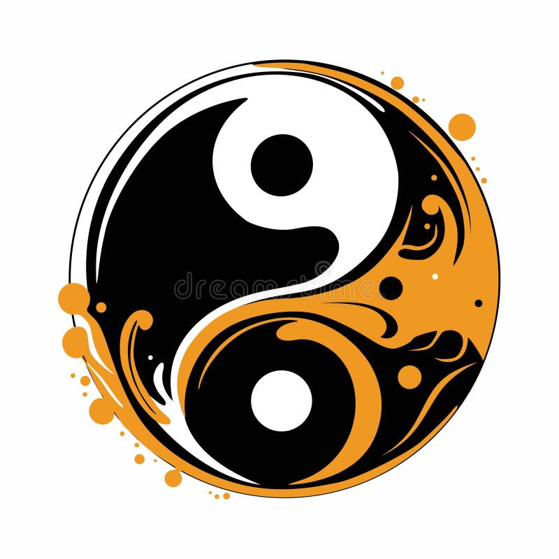 Yin and yang stock vector. Illustration of entities - 356335701