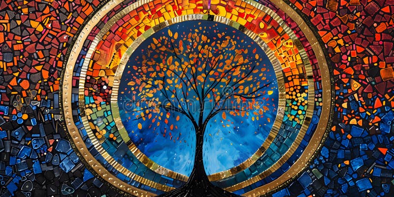 The Tree of the Yin and Yang Family Stock Image - Image of horizontal ...