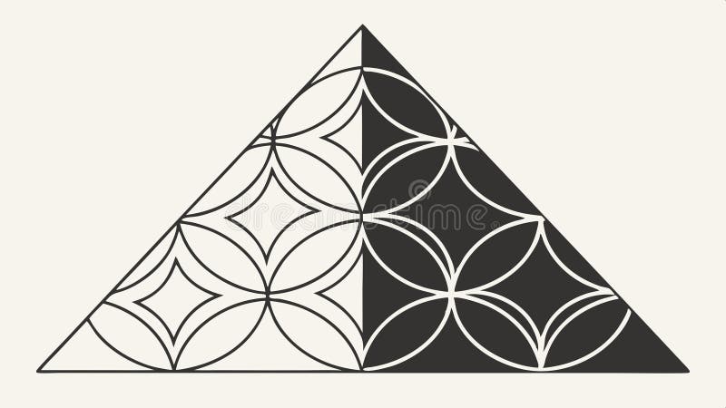 Yin Yang Triangle Tile, Balance Pattern for Floor Design. Vector Design ...